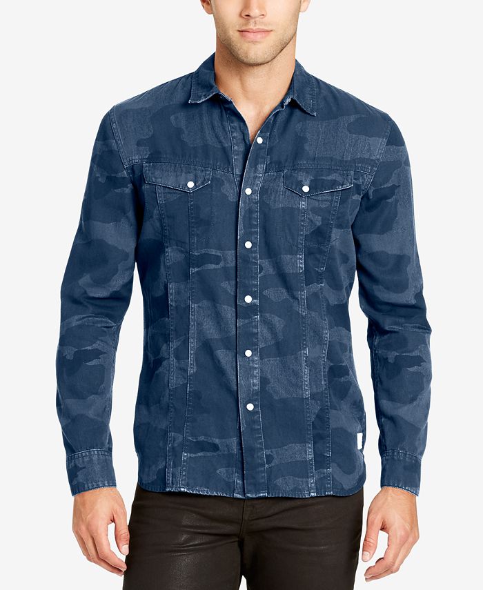 WILLIAM RAST Men's Denim Camo Shirt - Macy's