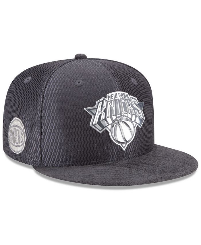 New Era New York Knicks On-Court Graphite Collection 9FIFTY Snapback ...