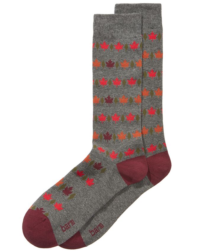 Bar III Men's Leaf Socks, Created for Macy's - Macy's
