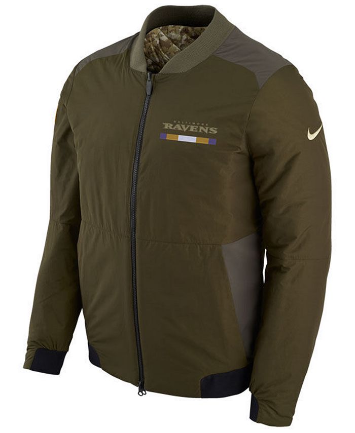 Nike Men's Baltimore Ravens Salute To Service Bomber Jacket - Macy's