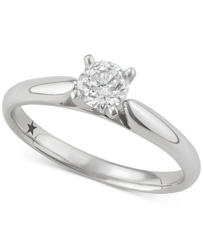 Macy's Star Signature Diamond Solitaire Engagement Ring (1/2 ct. t.w ...