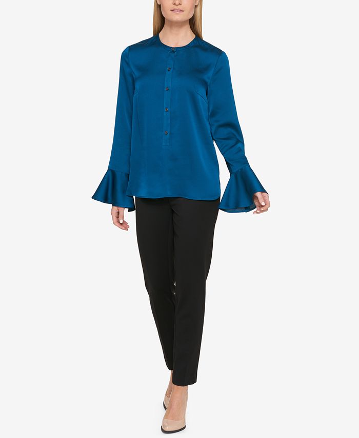 DKNY Bell-Sleeve Blouse - Macy's