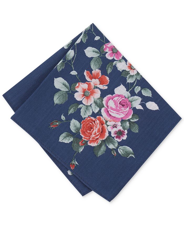 Bar III Men's Para Floral Pocket Square, Created for Macy's - Macy's