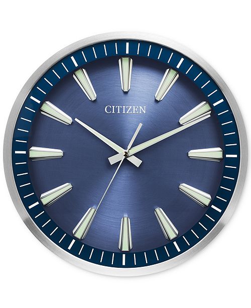 Citizen Gallery Silver-Tone Metal & Wood Wall Clock & Reviews - All ...