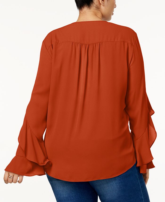 INC International Concepts Anna Sui Loves I.N.C. Plus Size Ruffled ...