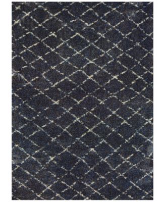 Couristan Enclave Shag Gio Navy-Grey Area Rug Collection - Macy's