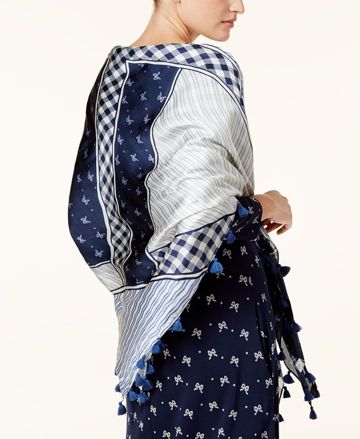 Weekend Max Mara Mixed-Print Silk Scarf - Macy's