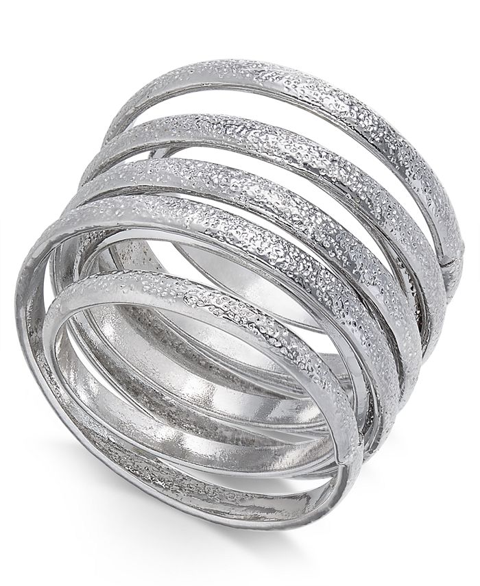Thalia Sodi Silver-Tone Spiral Ring, Created for Macy's - Macy's
