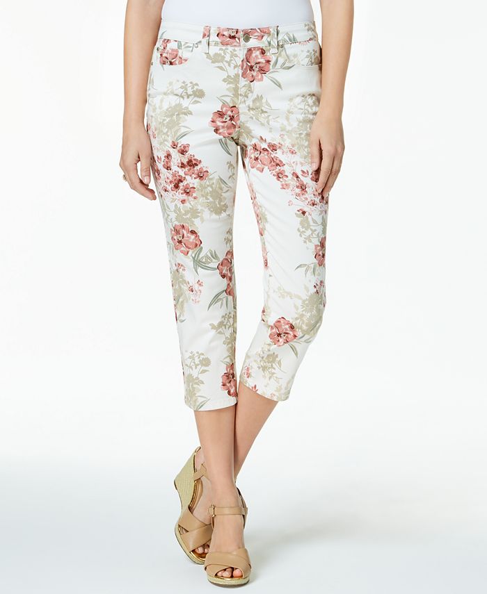Charter Club Petite Floral-Print Capri Pants, Created for Macy's - Macy's