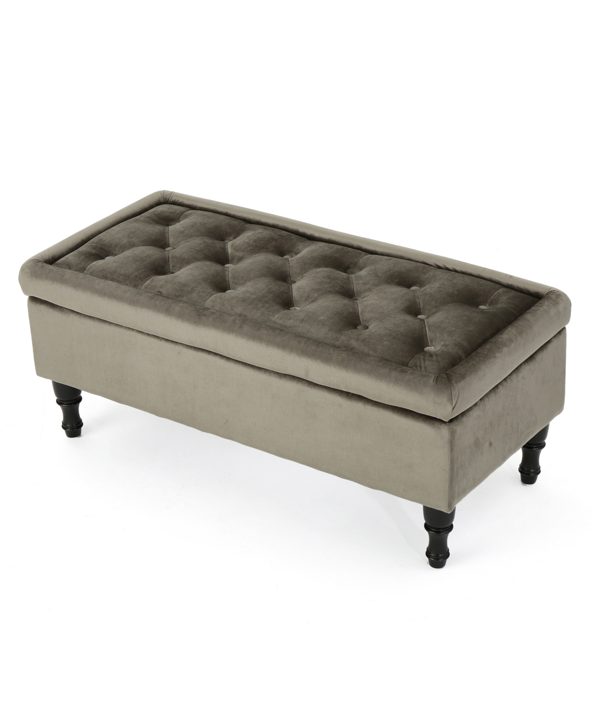 Click here for Bineta Storage Ottoman Bench - Grey prices