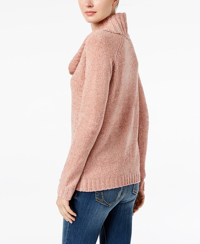 INC International Concepts I.N.C. Petite Cowl-Neck Chenille Sweater ...