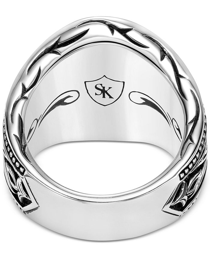 Scott Kay Men's Engraved Ring in Sterling Silver - Macy's