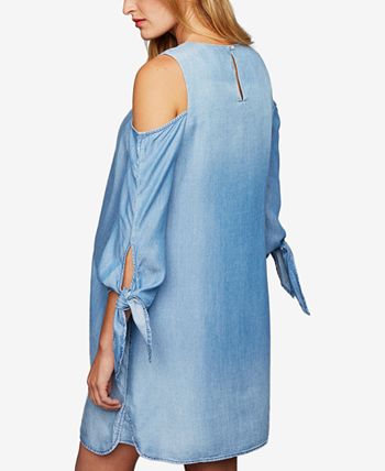 A Pea in the Pod Maternity Cold-Shoulder Chambray Dress - Macy's