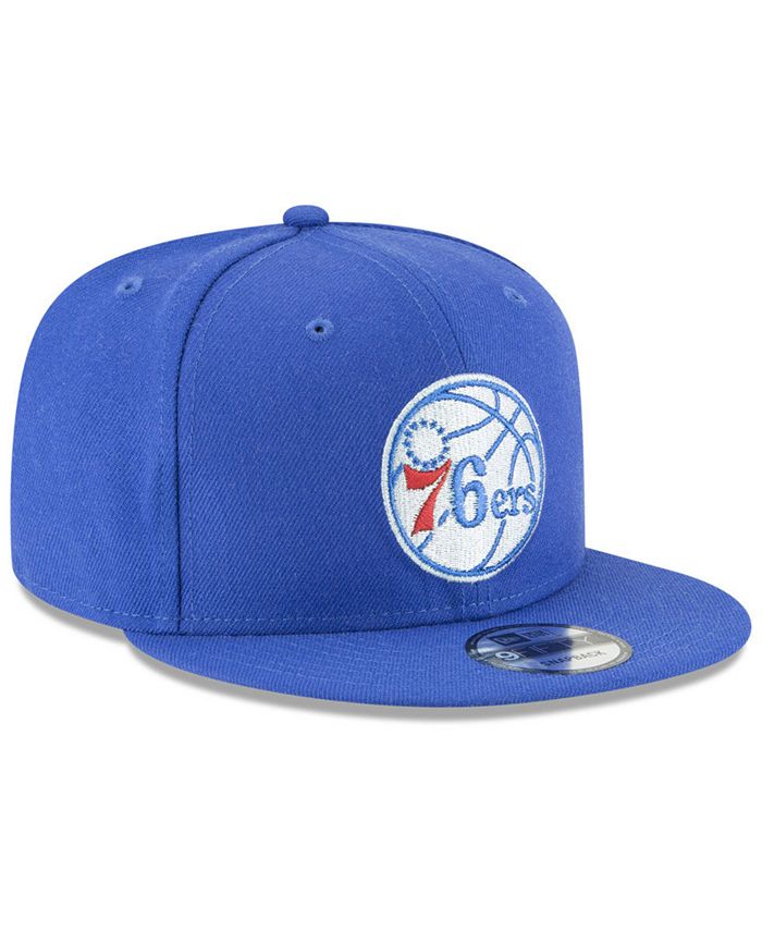 New Era Philadelphia 76ers Team Metallic 9FIFTY Snapback Cap - Macy's