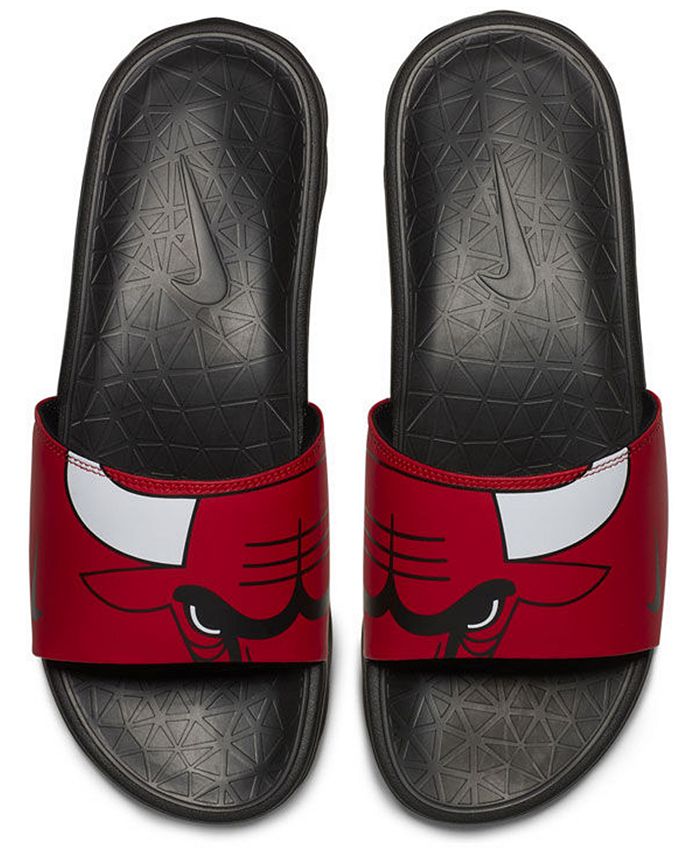 Nike Men's Chicago Bulls Benassi Solarsoft Slides - Macy's