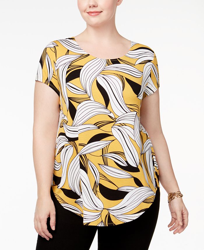 Alfani Plus Size Printed T-Shirt, Created for Macy's - Macy's
