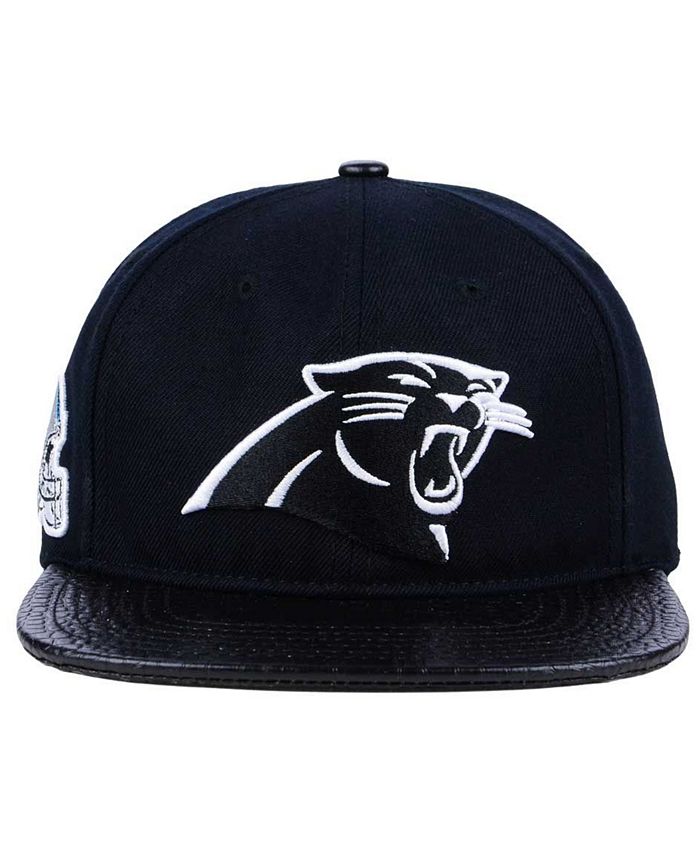 Pro Standard Carolina Panthers Black and White Strapback Cap - Macy's