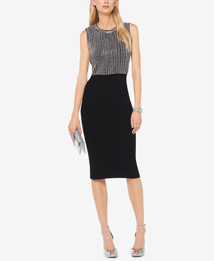 Michael Kors Embellished Sheath Dress - Macy's