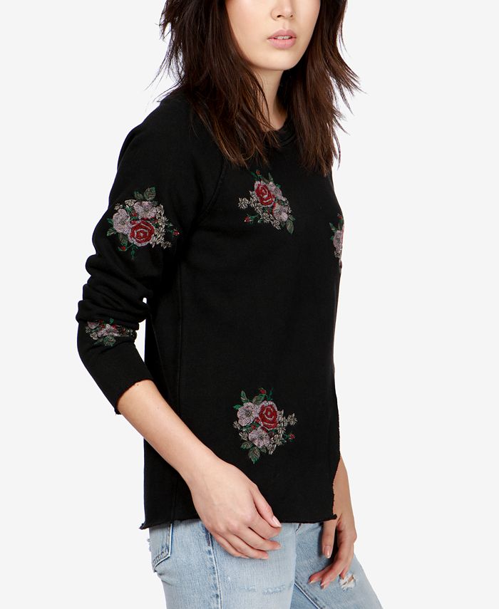 Lucky Brand Cotton Embroidered Knit Top - Macy's