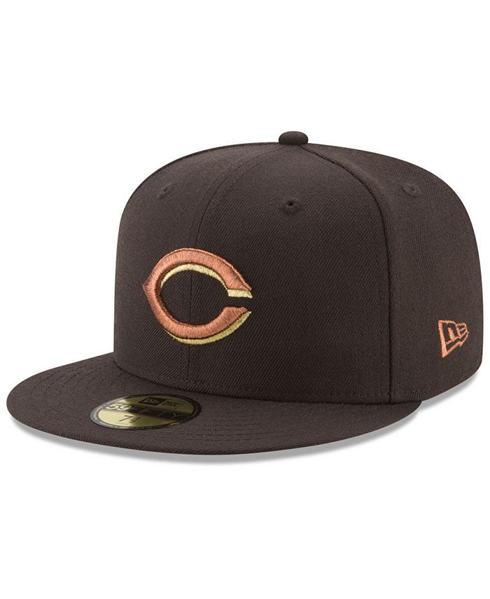 New Era Cincinnati Reds Brown on Metallic 59FIFTY Fitted Cap - Macy's