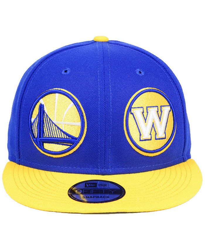 New Era Golden State Warriors Double Whammy 9FIFTY Snapback Cap - Macy's