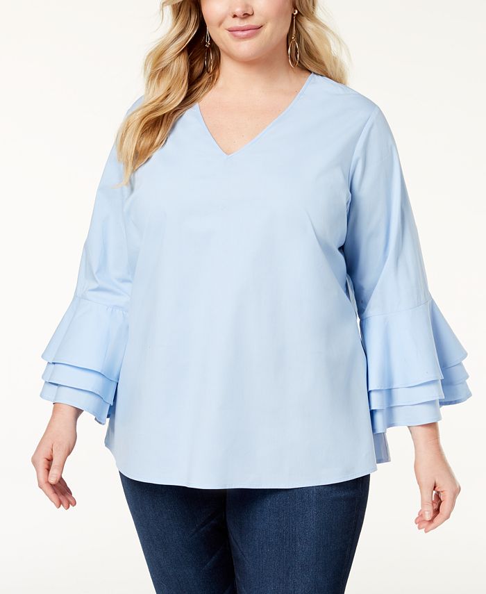 Love Scarlett Plus Size Ruffled-Sleeve Top & Reviews - Tops - Plus ...