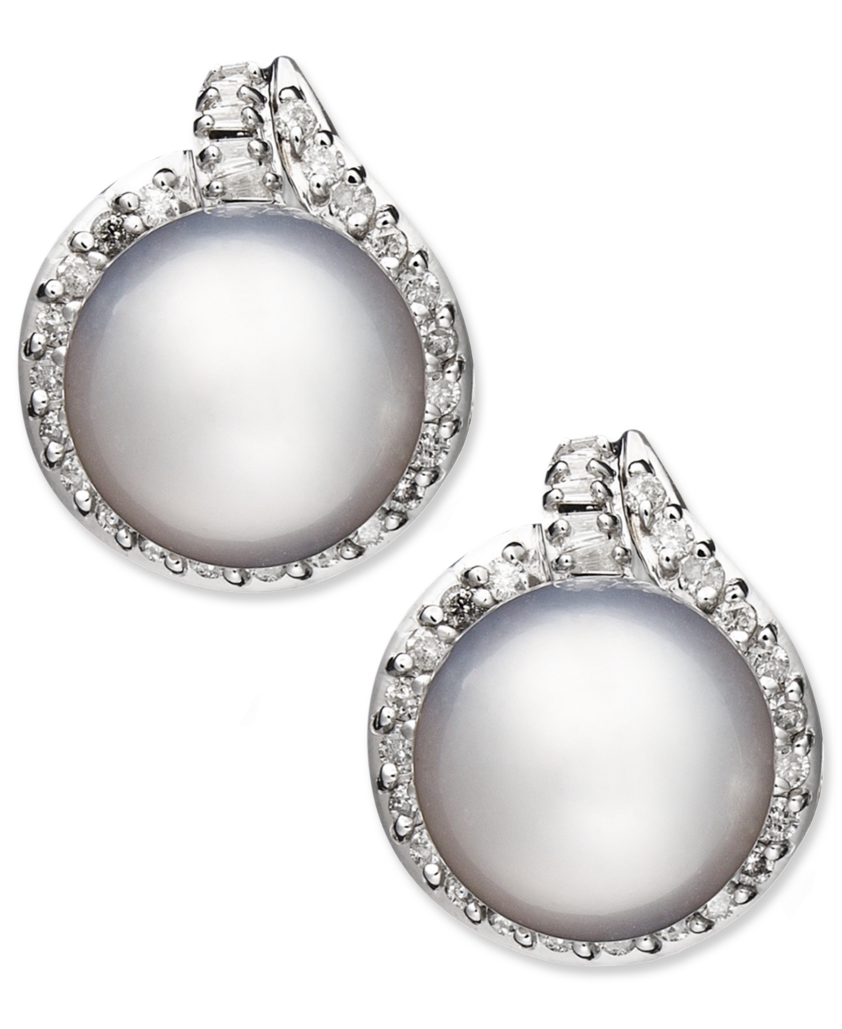 Click here for 14k White Gold Earrings  Cultured South Sea Pearl... prices