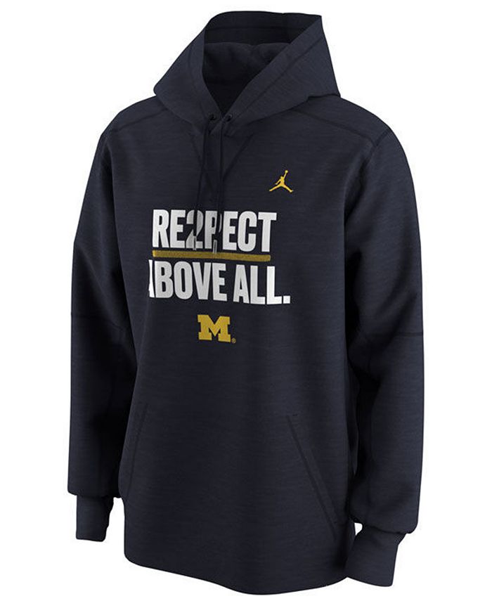 Nike Men's Michigan Wolverines Re2pect Above All Hoodie - Macy's