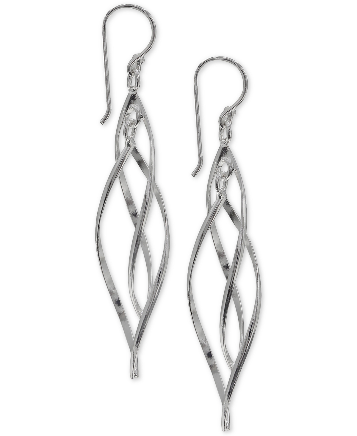 Click here for Giani Bernini Pointed Twist Drop Earrings in Sterl... prices