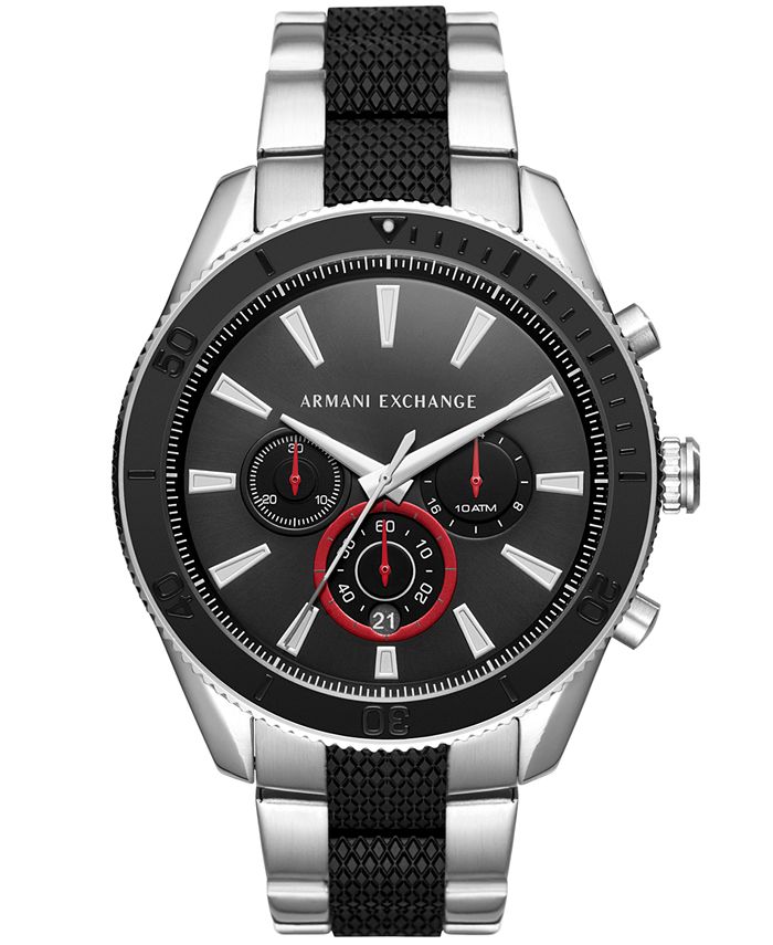 A|X Armani Exchange Men's Chronograph Two-Tone Stainless Steel Bracelet Watch 46mm - Macy's