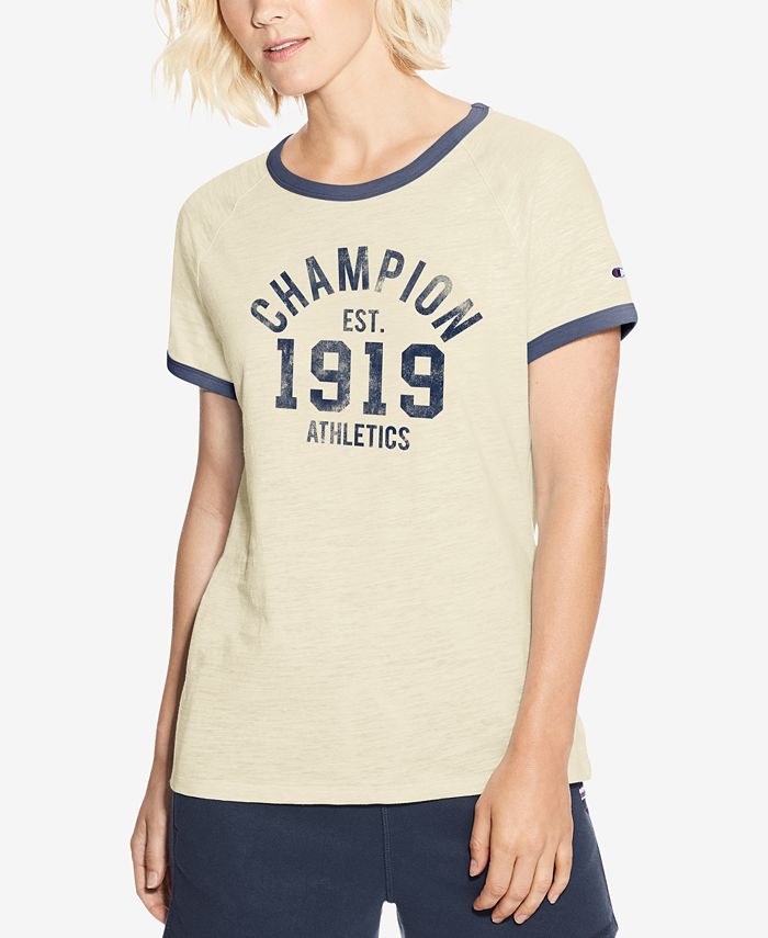 Champion Heritage Graphic Ringer T-Shirt - Macy's