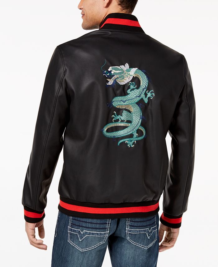 INC International Concepts I.N.C. Men's Embroidered Dragon Varsity ...