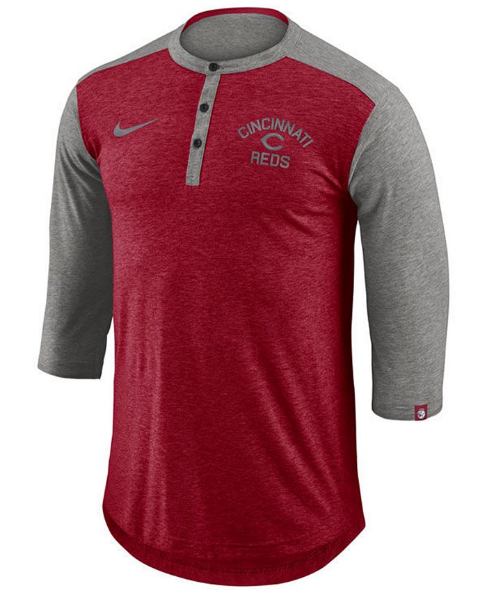 Nike Men's Cincinnati Reds Dry Henley Top - Macy's