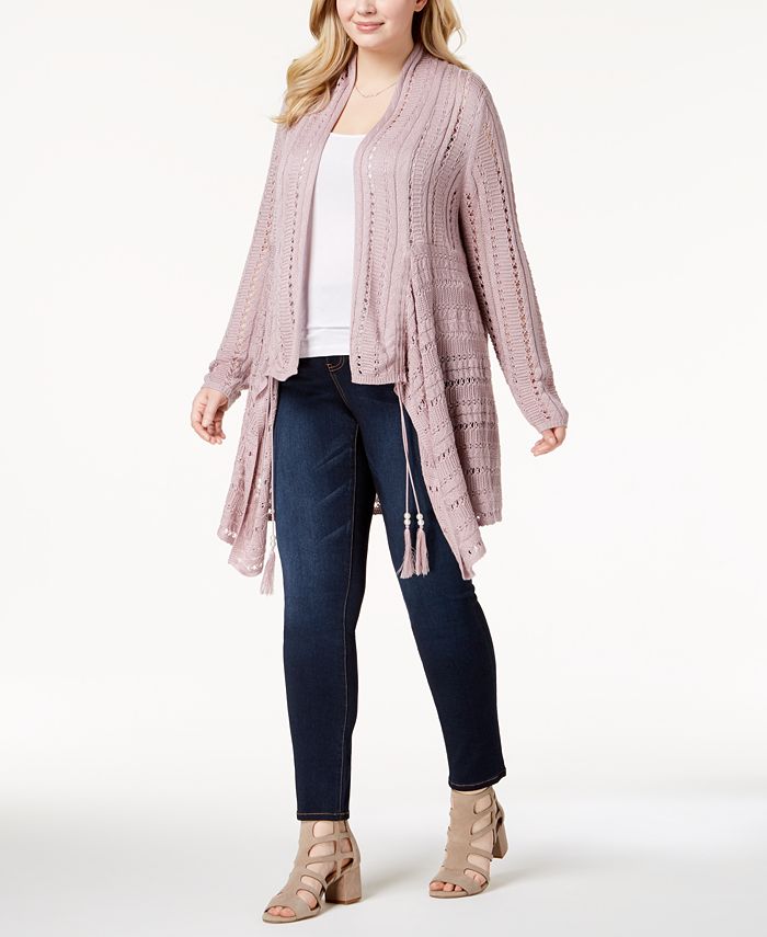 Love Scarlett Plus Size Pointelle Duster Cardigan - Macy's