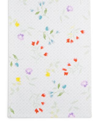 CLOSEOUT! Martha Stewart Collection 72" Floral Cotton Table Runner ...