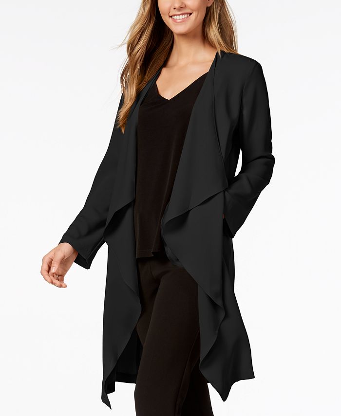 Nine West Draped Open-Front Topper Jacket, Created for Macy's - Macy's
