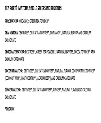 Tea Forte Tea Forté Matcha 15-Pk. Single Steeps Green Tea Pouches - Macy's