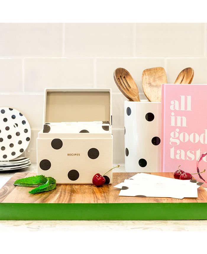 kate spade new york Recipe Box, Deco Dot - Macy's