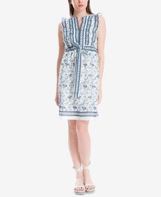Max Studio London Cotton Ruffled Dress, Created for Macy's - Macy's