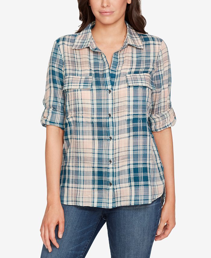 WILLIAM RAST Cotton Plaid Shirt - Macy's
