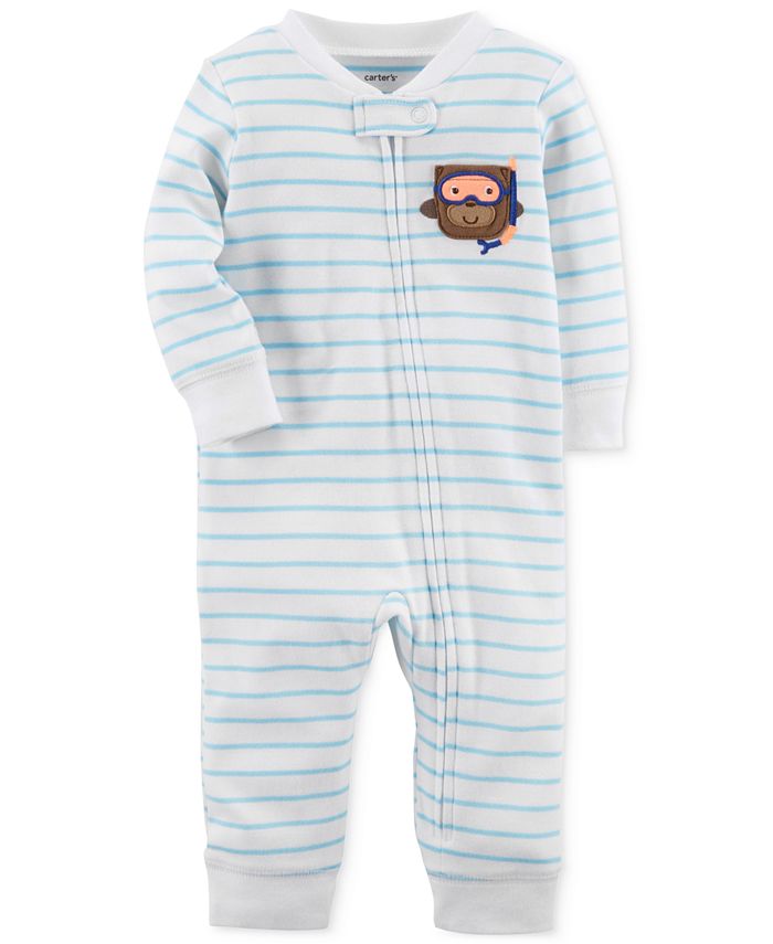Carter's 1-Pc. Striped Cotton Coverall, Baby Boys - Macy's