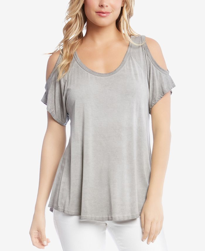 Karen Kane High Low Cold Shoulder Top Macys