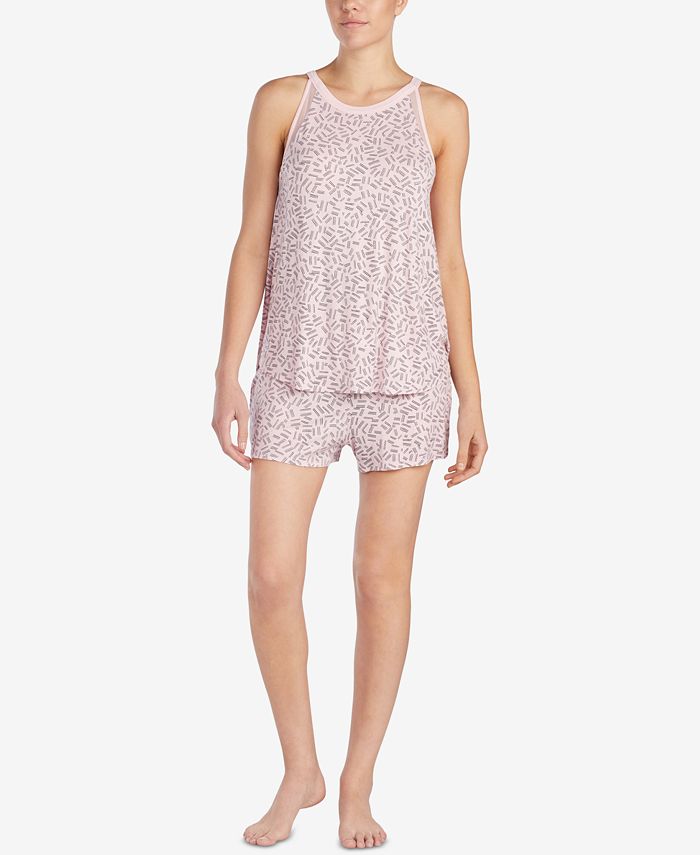 DKNY Printed Mesh-Panel Boxer Pajama Set - Macy's