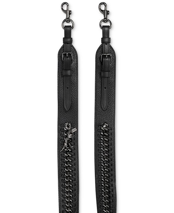 COACH Novelty Strap in Pebble Leather with Chain & Reviews - Handbags ...