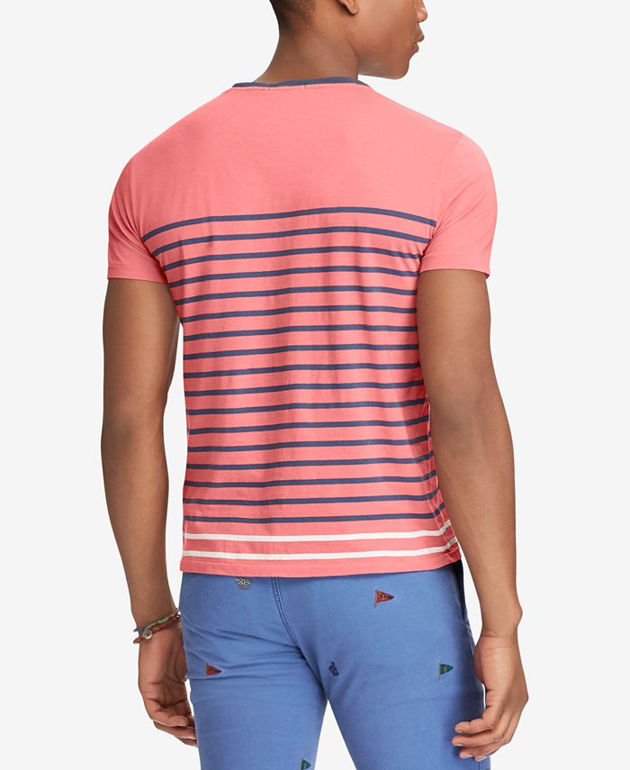 Polo Ralph Lauren Men's Big & Tall Classic Fit Striped T-Shirt - Macy's