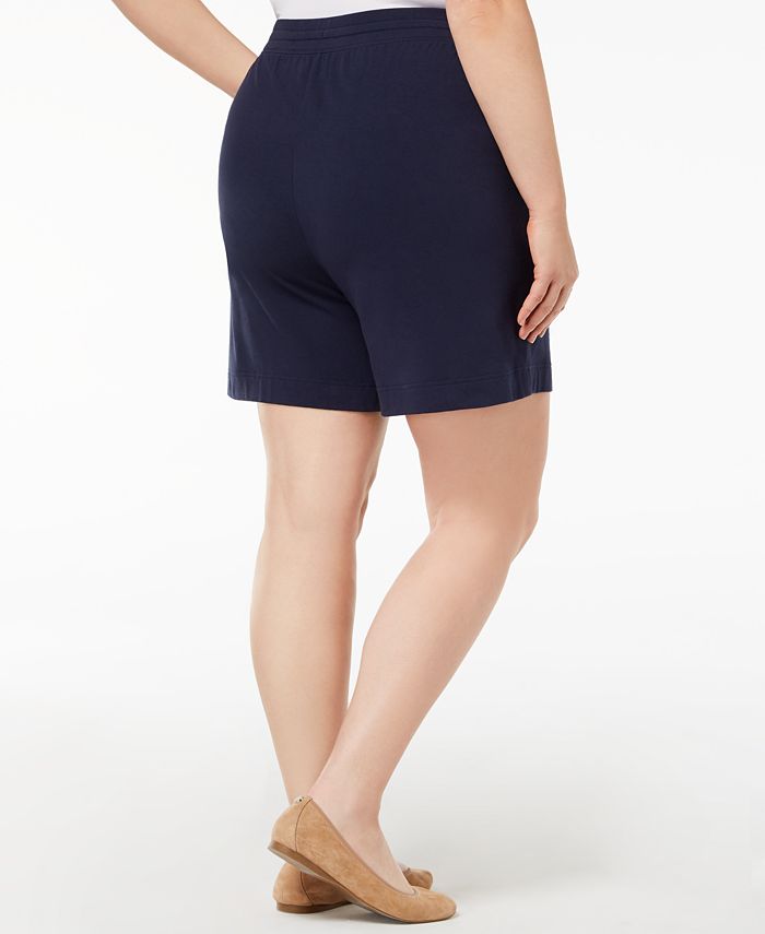 Karen Scott Plus Size Drawstring Shorts, Created for Macy's - Macy's