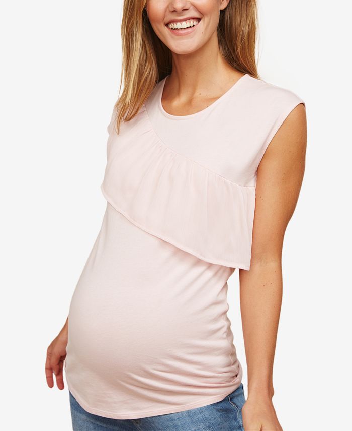 Motherhood Maternity Ruffled Top - Macy's