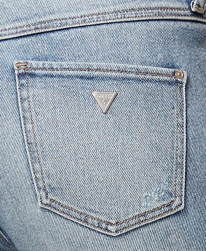 GUESS 1981 Ripped Embellished Skinny Jeans - Macy's