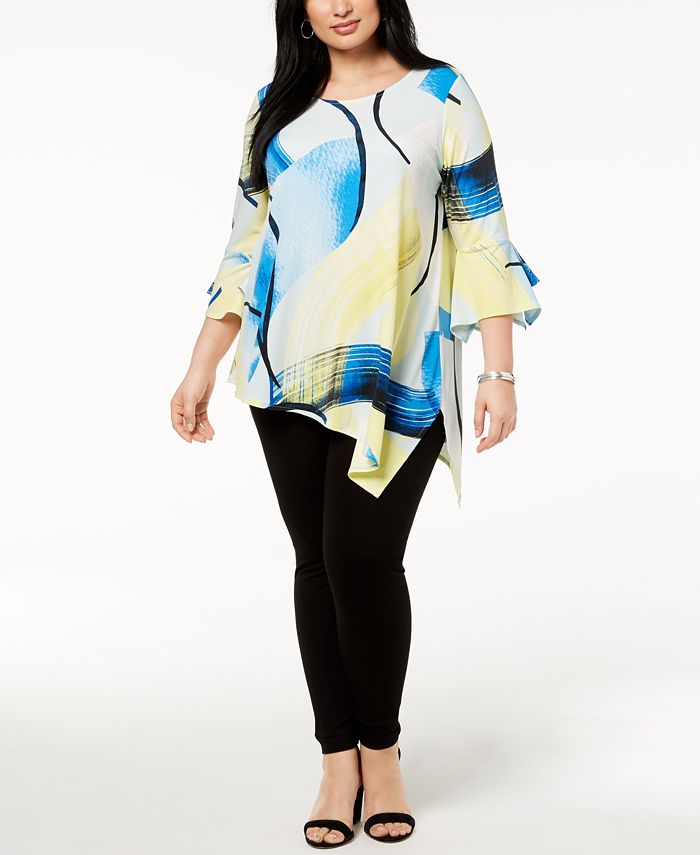 Alfani Plus Size Asymmetrical Top, Created for Macy's - Macy's