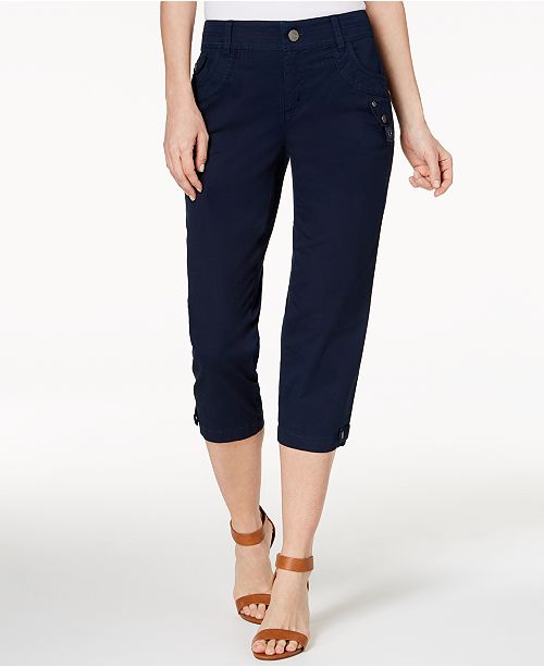 Style & Co Tab-Pocket Capri Pants, Created for Macy's & Reviews - Pants ...